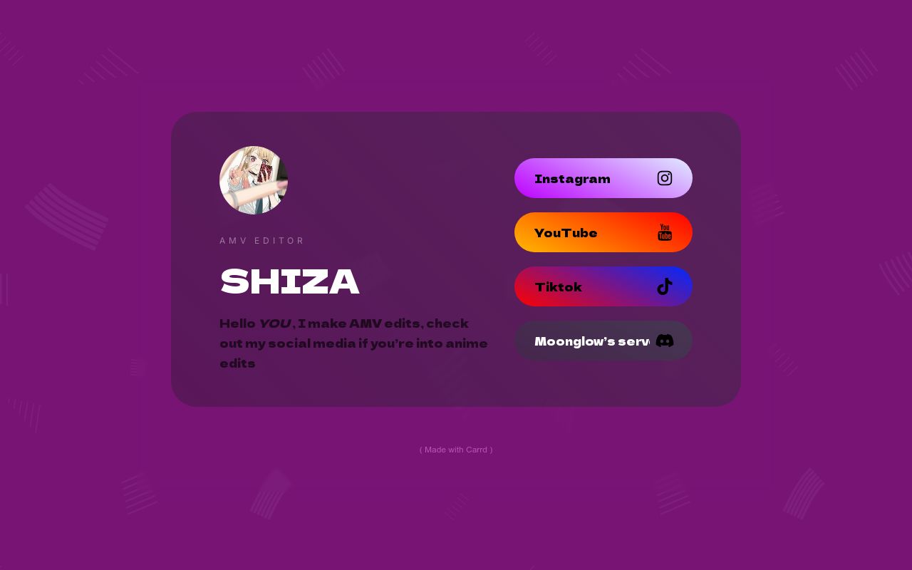 Shiza’s socials